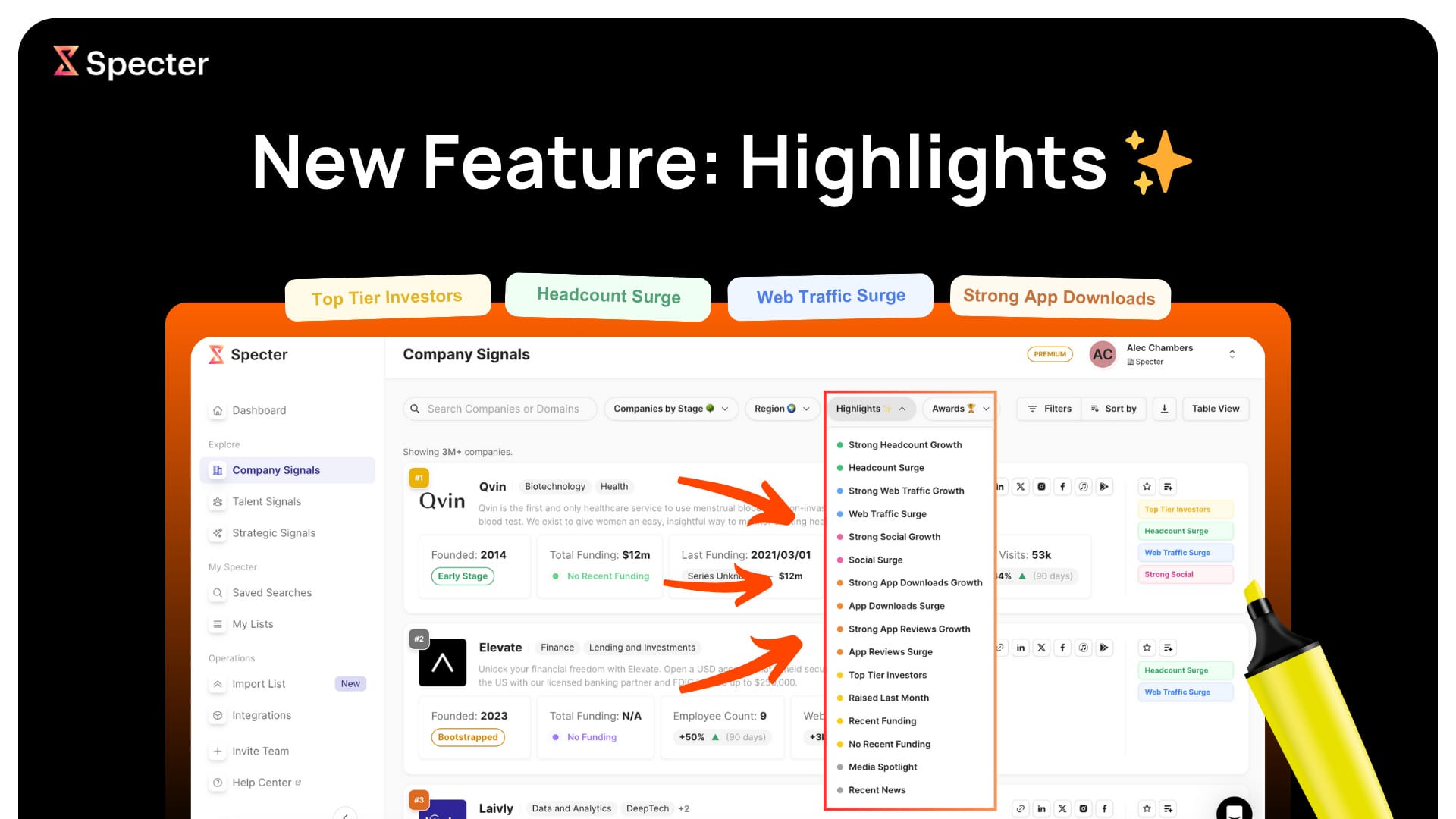 New Feature: Company Highlights